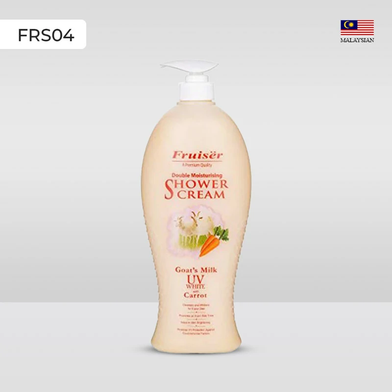 Fruiser Goat's Milk UV White & Carrot Shower Cream - 1000ml
