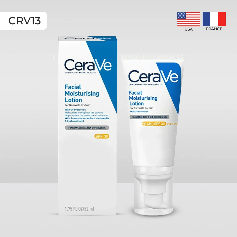 CeraVe AM Facial Moisturising Lotion SPF30 52ml | Broad-Spectrum Sun ...
