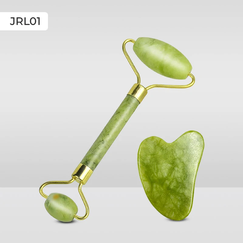 Real Natural Jade Face Roller and Gua Sha Stone | Skincare Tools