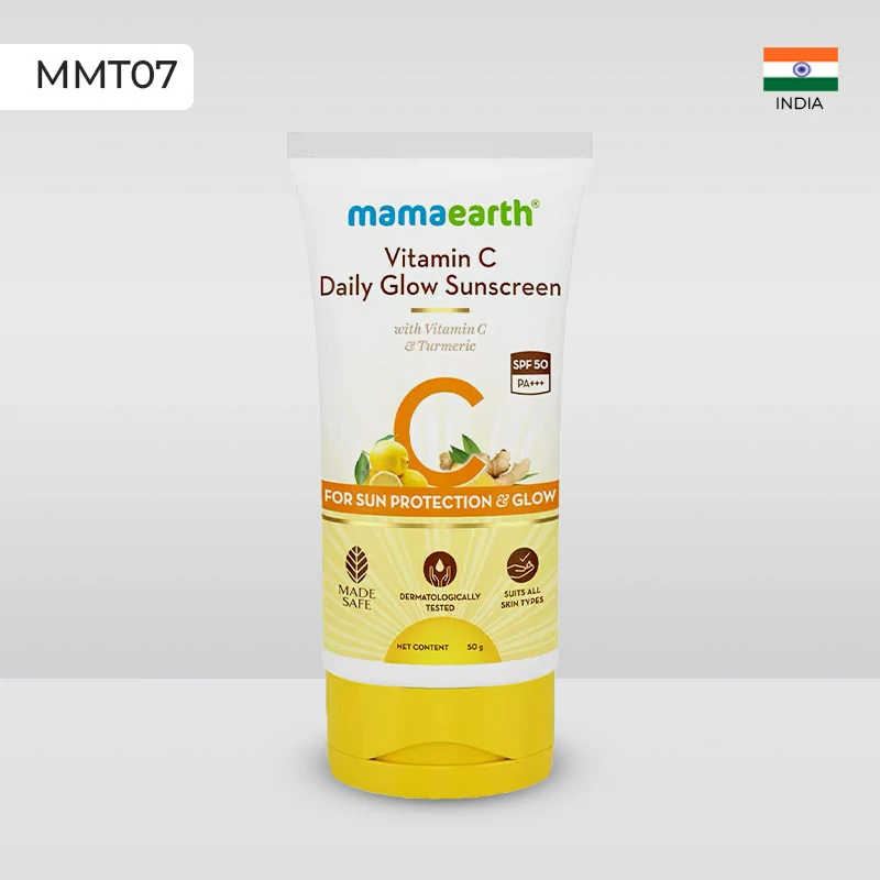 Mamaearth Vitamin C Glow Sunscreen SPF 50 for Sun Protection 50g